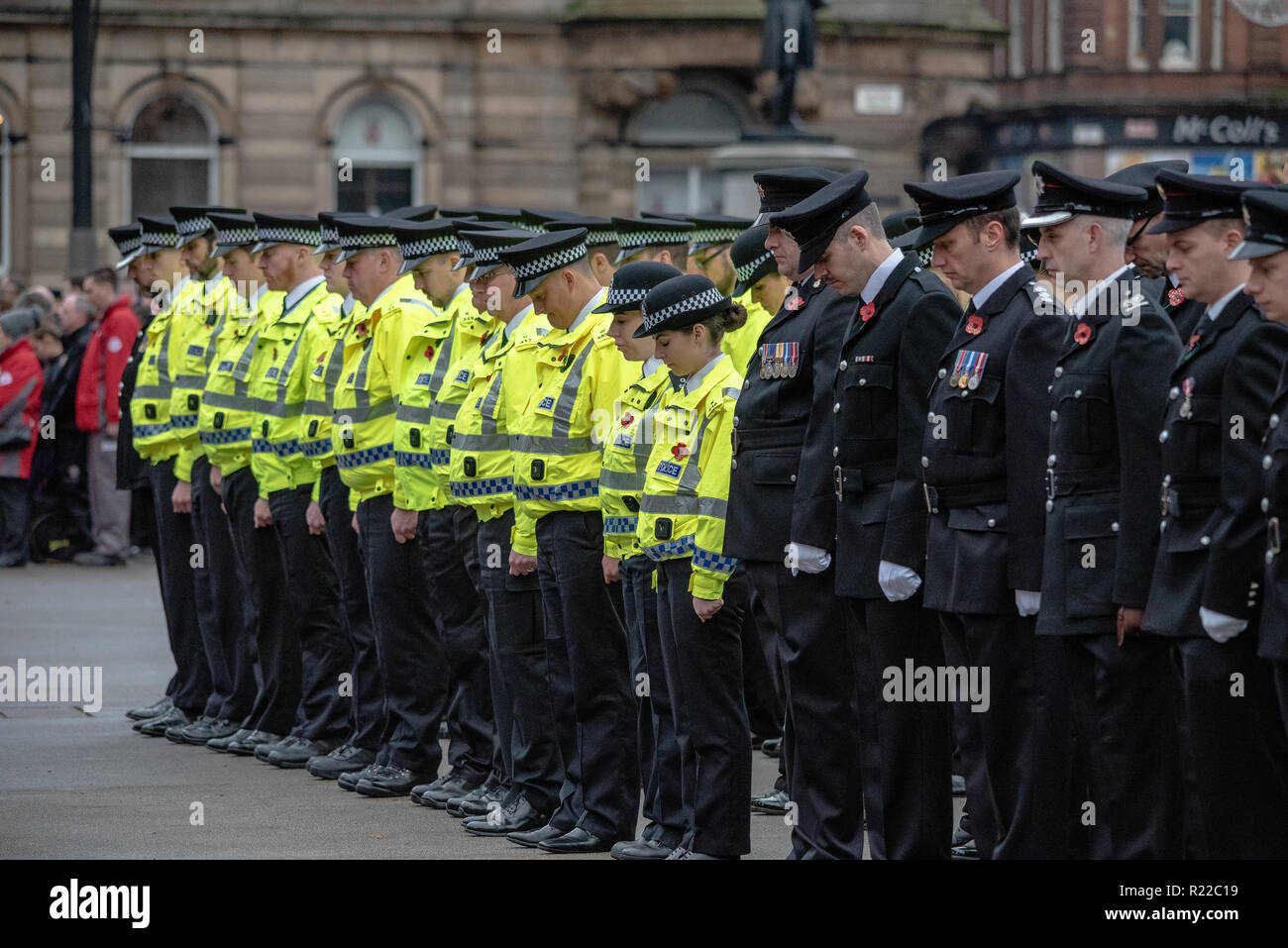 Members of the Armed Forces and Police Scotland are seen during the ...