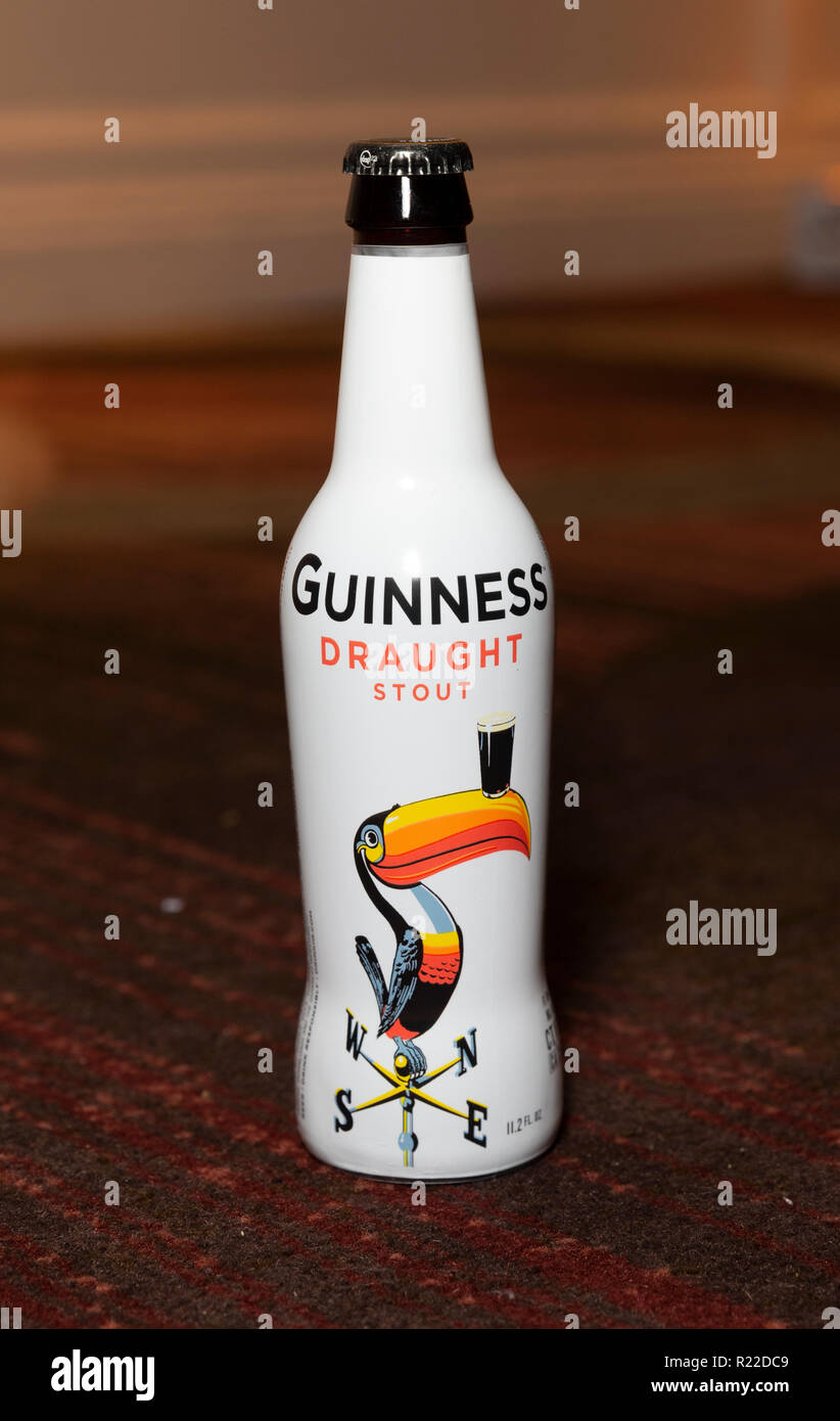 New York, USA. 15th November, 2018. Bottle of Guinness Draught Stout ...