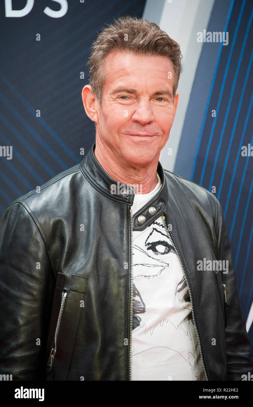 Nashville, Tennessee, USA. 14th Nov 2018. DENNIS QUAID arrives at the ...