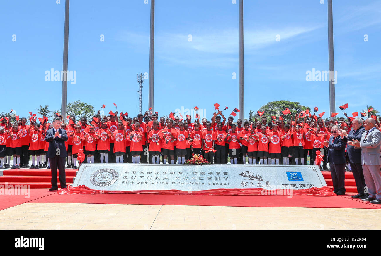 (181116) -- PORT MORESBY, Nov. 16, 2018 (Xinhua) -- Chinese President ...