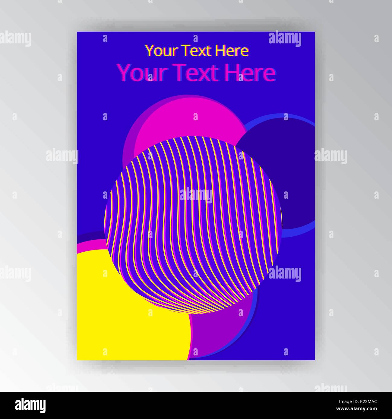 Modern vertical overprint cmyk page template for web and print. Blue ...