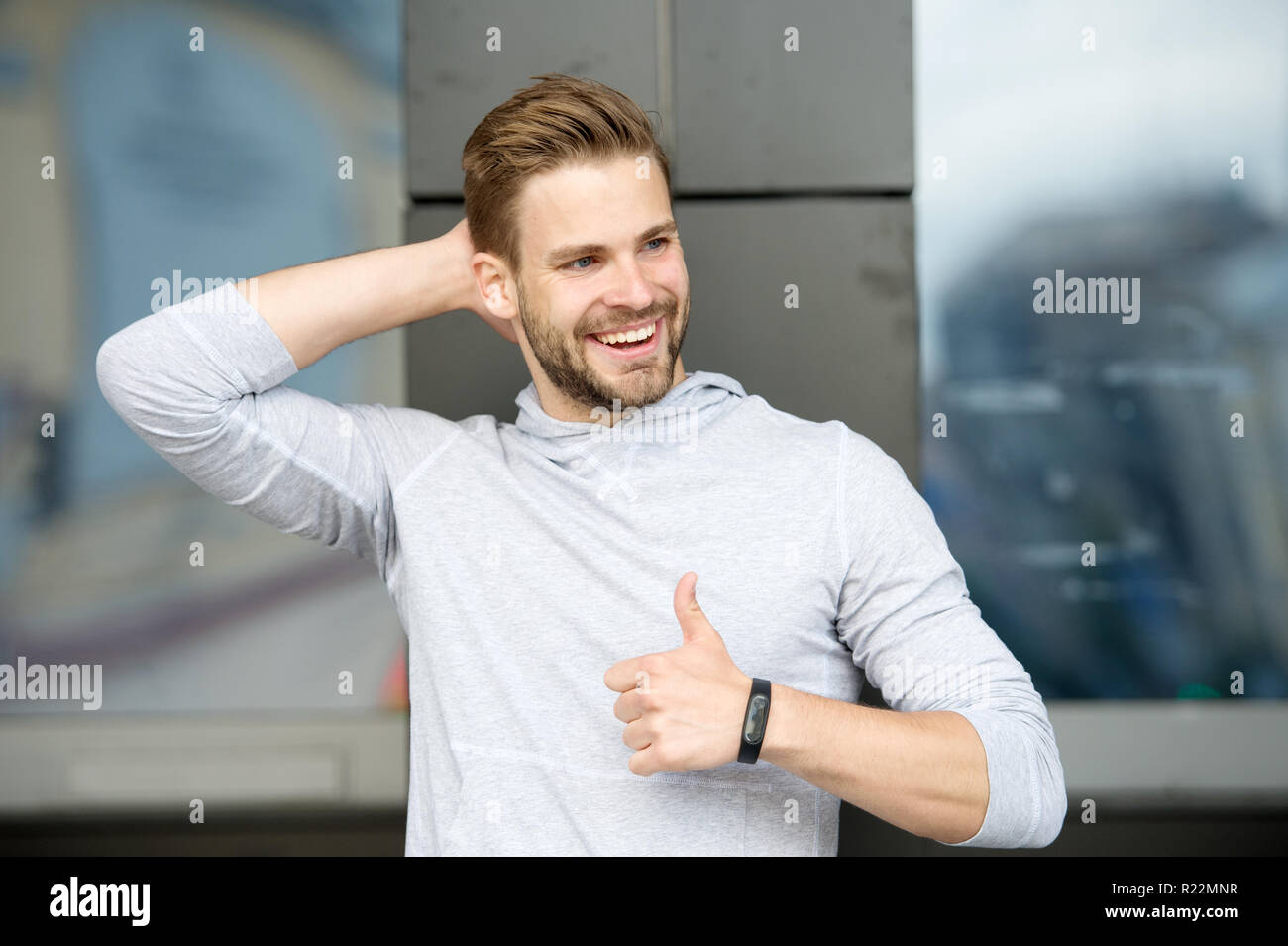 Guy happy emotional approve expression. Approve or recommend concept ...