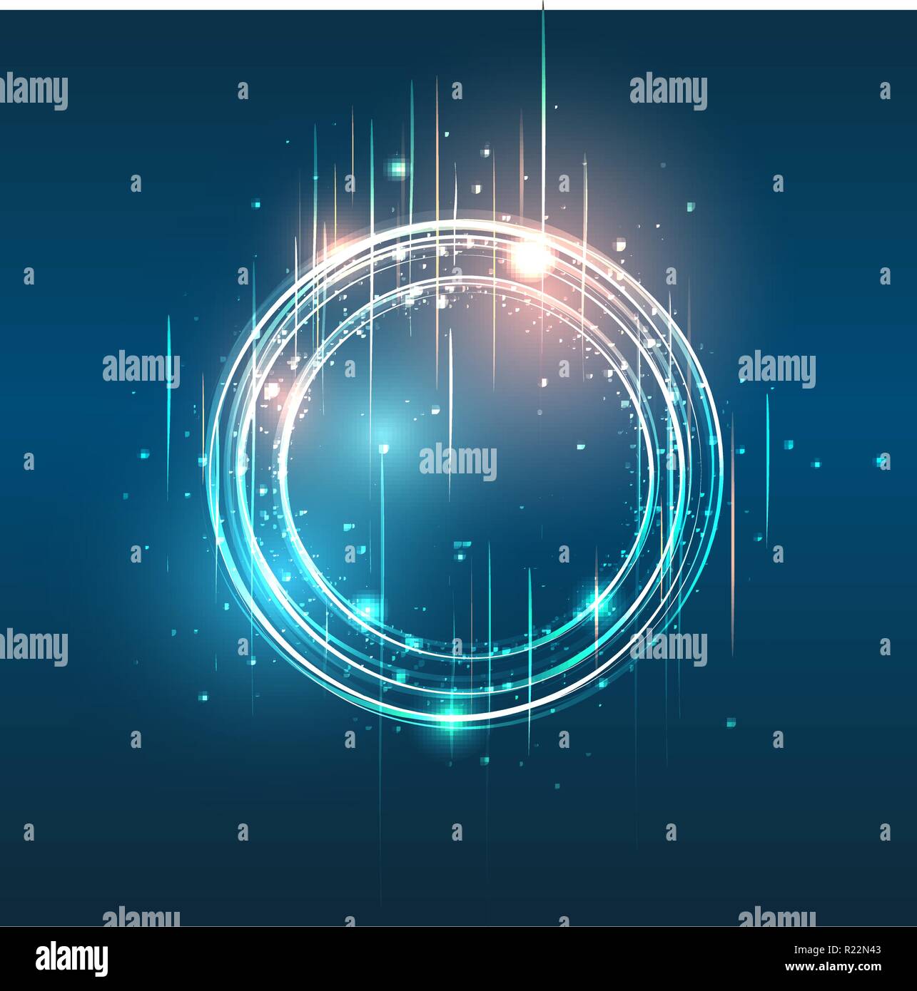 Vector round frame shining circle banner illustration for web and print ...