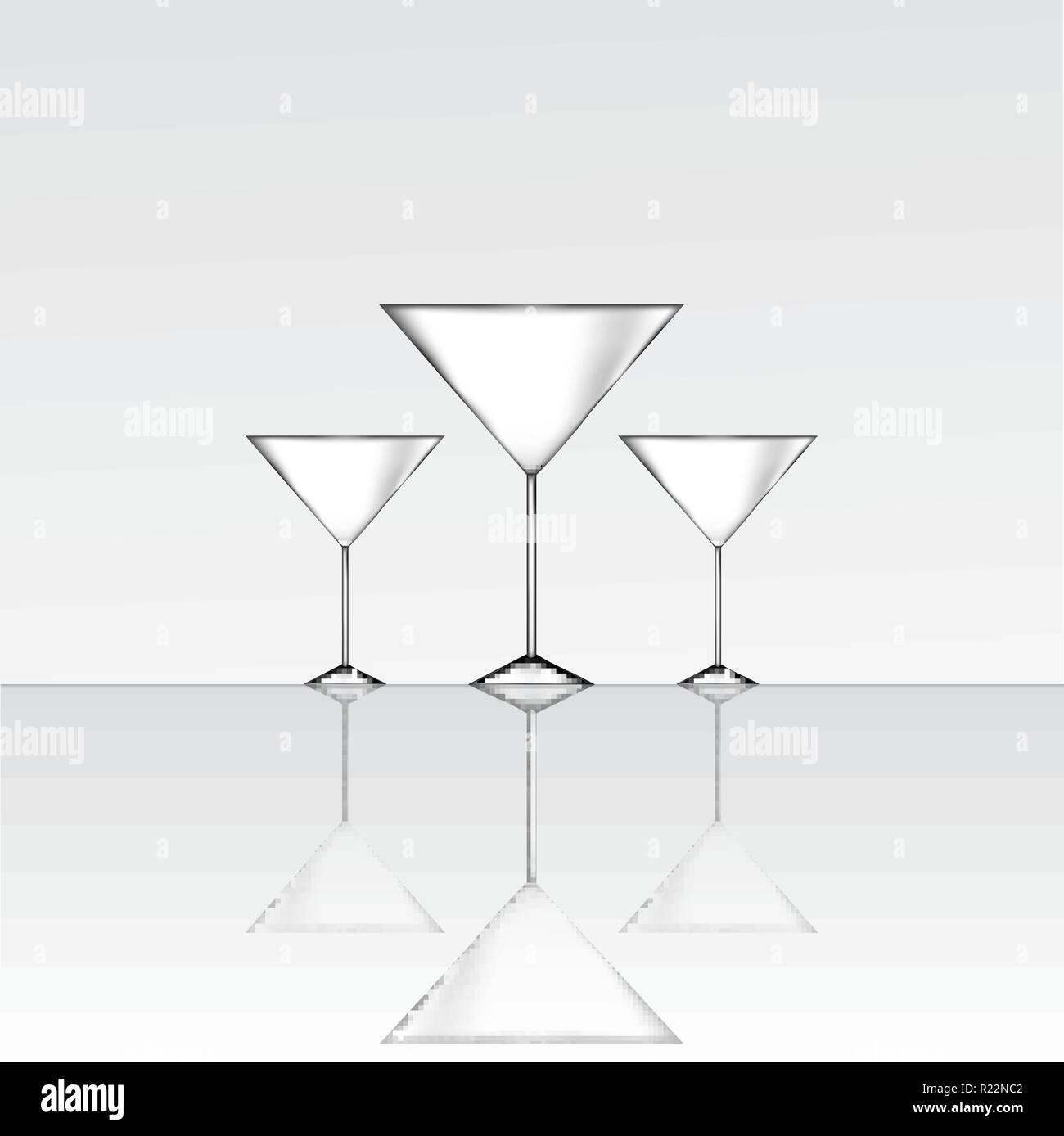Three martini glass Stock Vector Image & Art - Alamy