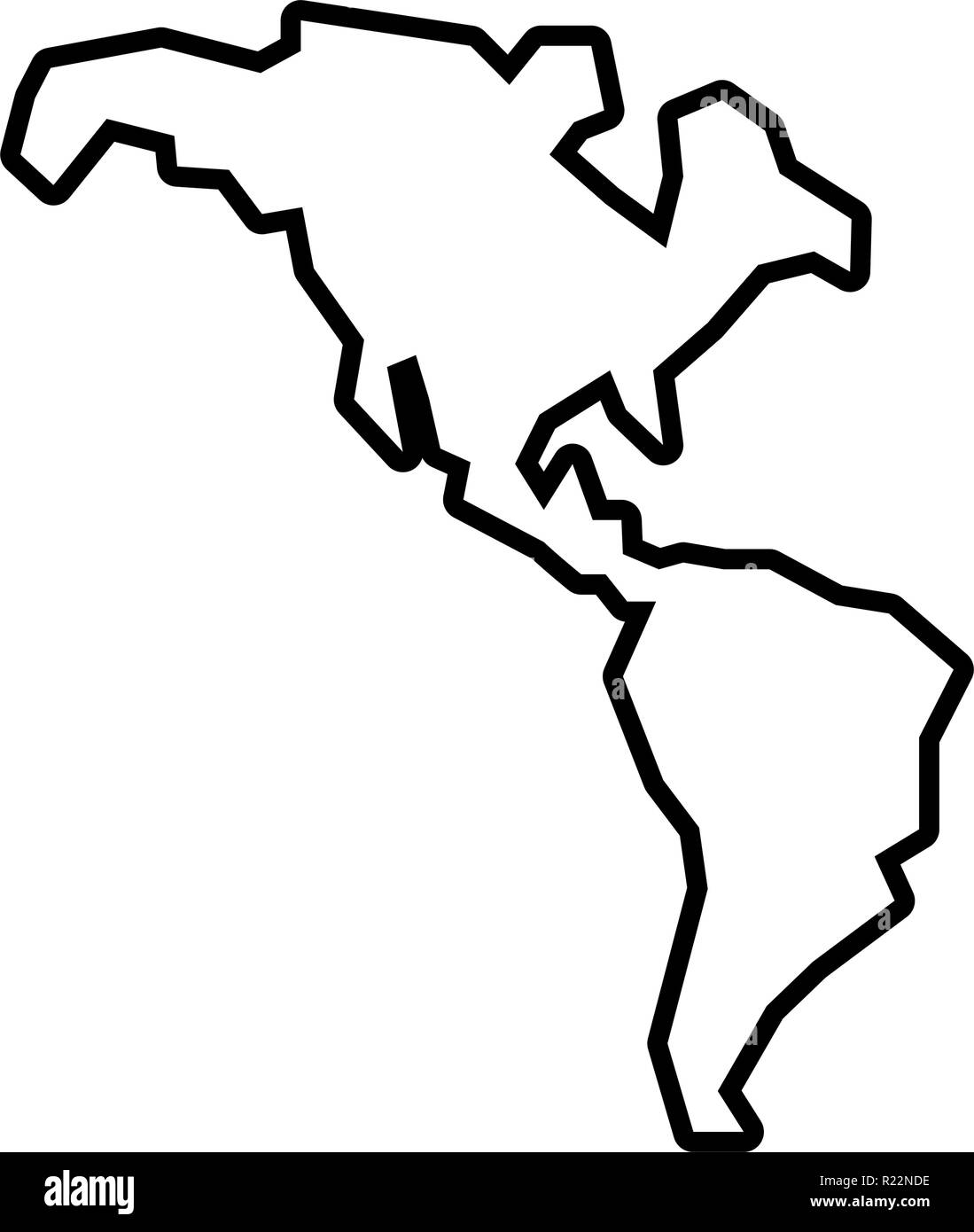 american continent map icon vector illustration design Stock Vector ...