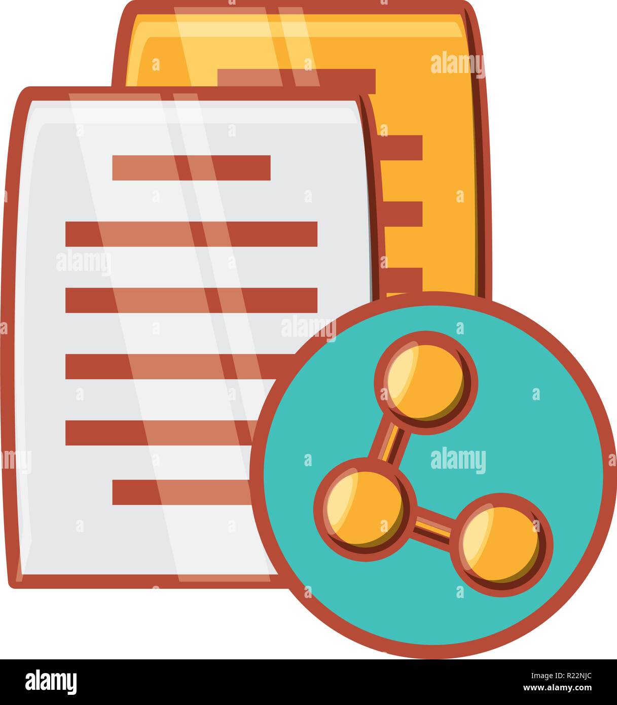 documents paper with share symbol vector illustration design Stock ...