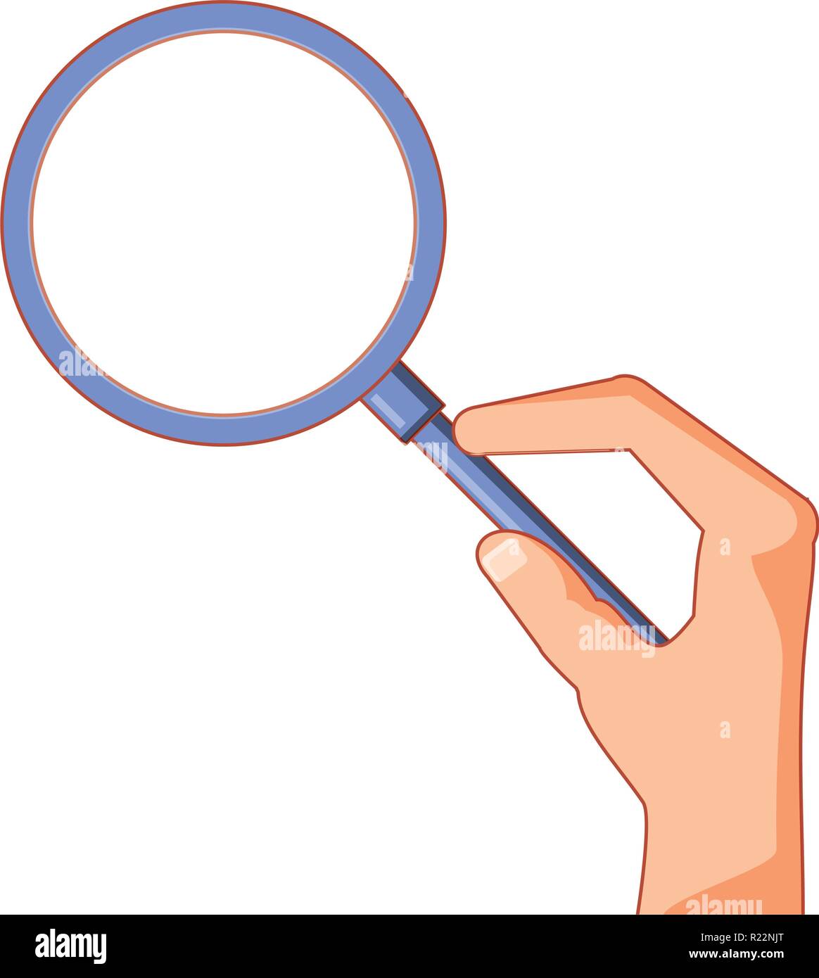 hand with search magnifying glass icon vector illustration design Stock ...