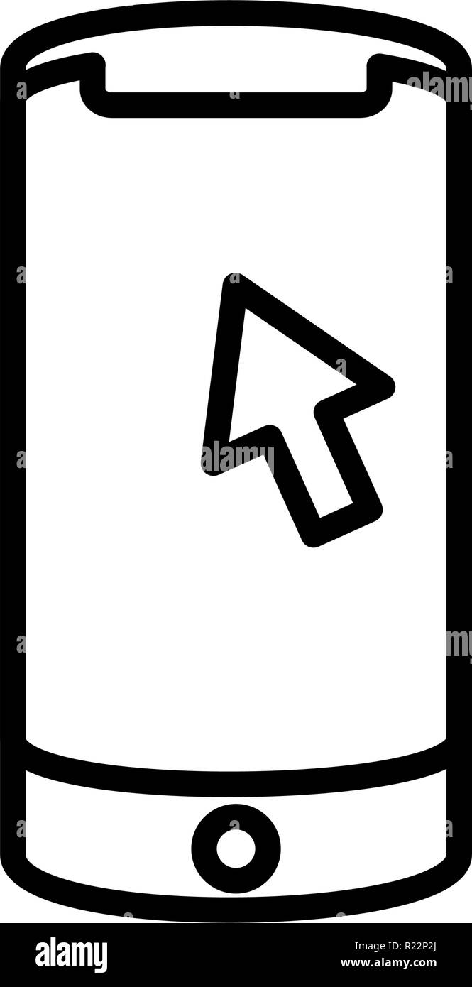 smartphone device with arrow cursor vector illustration design Stock ...