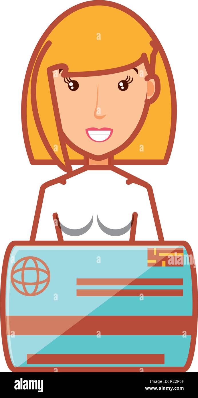 Young pretty woman money Stock Vector Images - Alamy