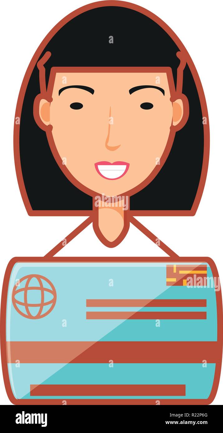 Credit card money avatar illustration Stock Vector Images - Alamy