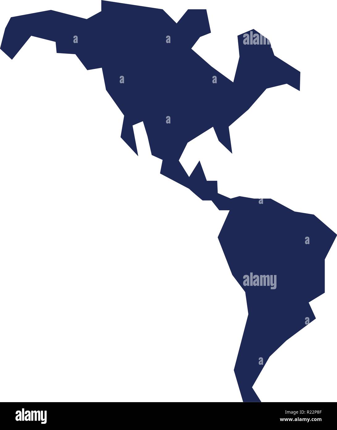 american continent map icon vector illustration design Stock Vector ...