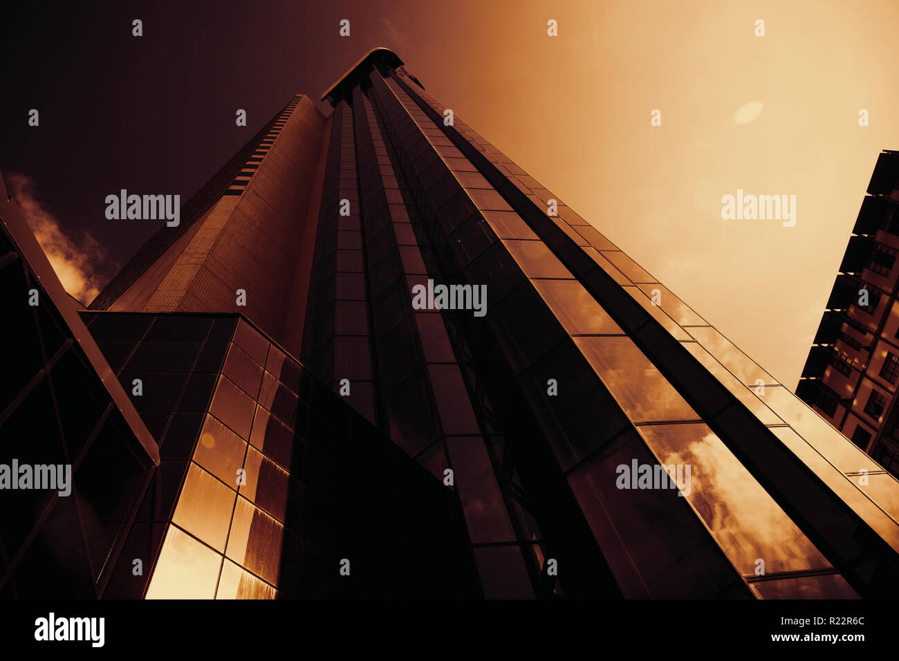 Low angle close-up view of office building Stock Photo - Alamy