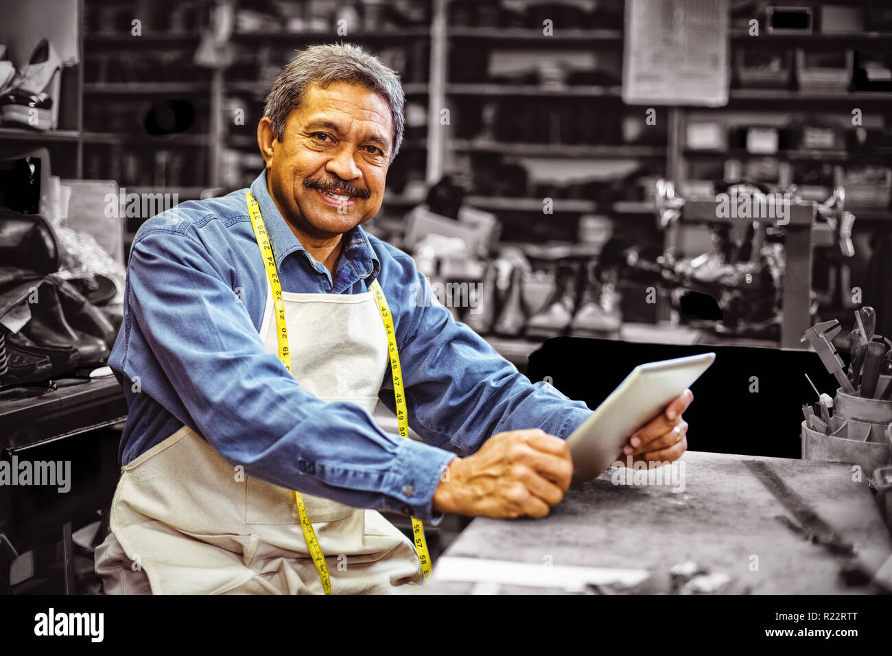 Shoemaker portrait hi-res stock photography and images - Alamy