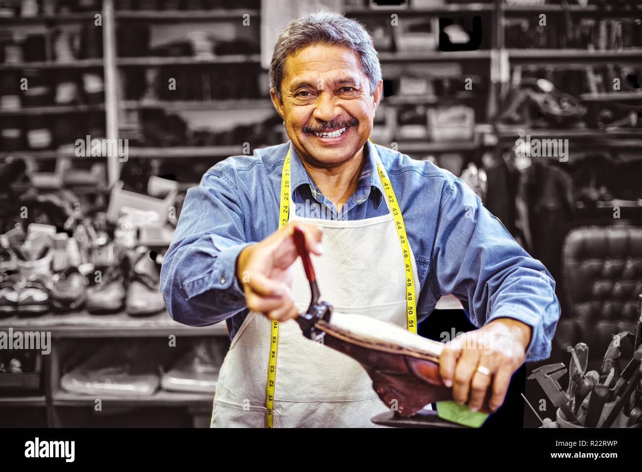 Smiling shoemaker hi-res stock photography and images - Alamy