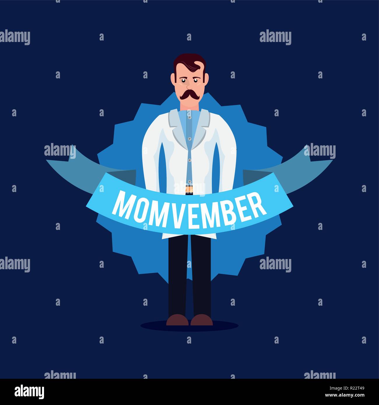 movember day sticker men moustache celebrate vector illustration Stock ...