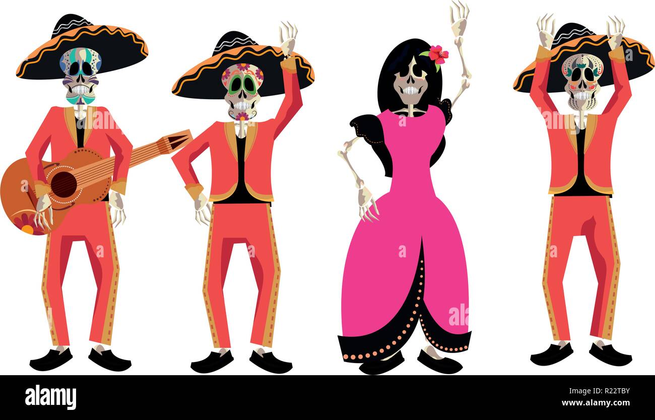 Cheerful catrina Stock Vector Images - Alamy