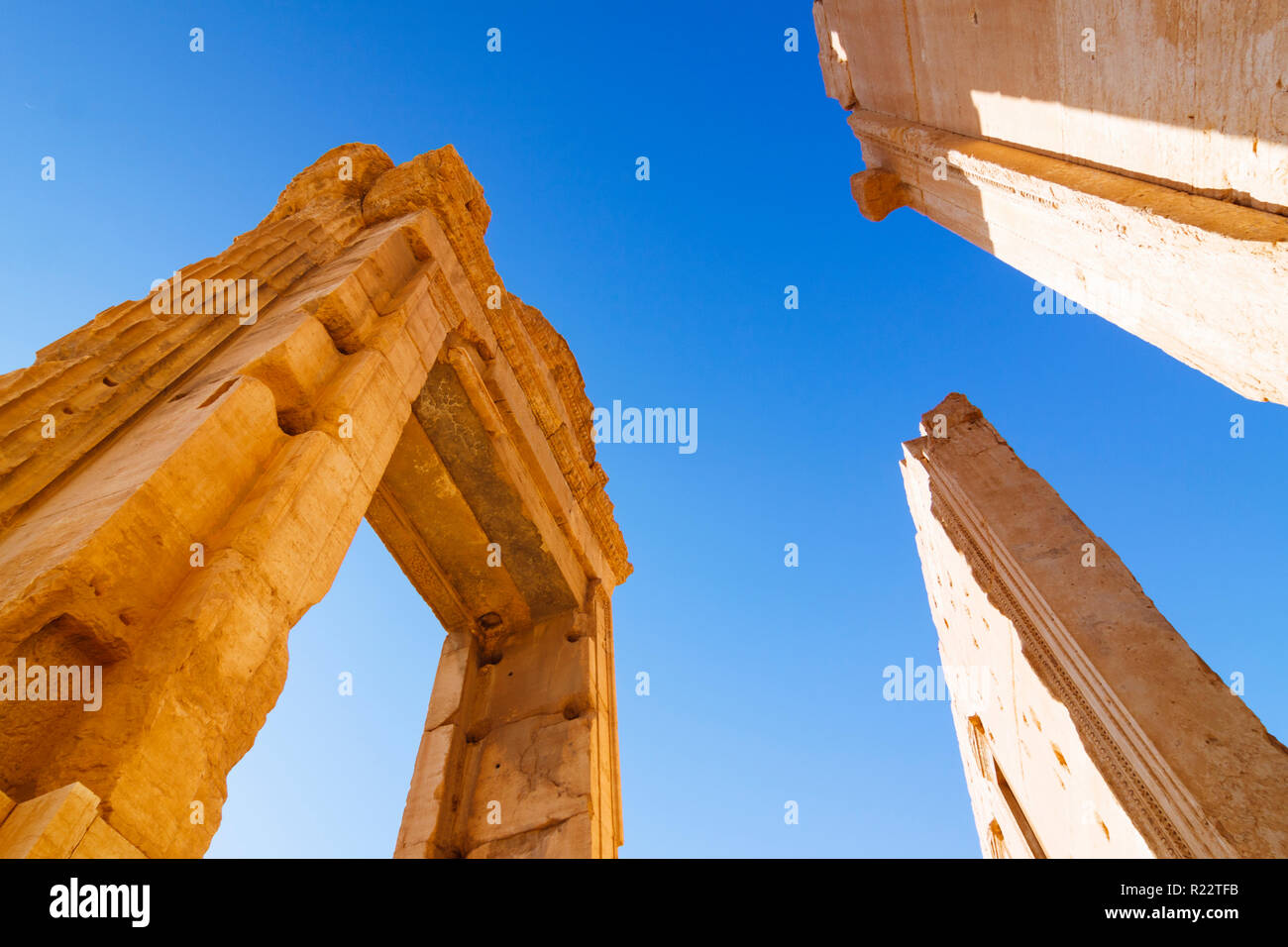 Palmyra, Homs Governorate, Syria - May 27th, 2009 : Standing entrance ...