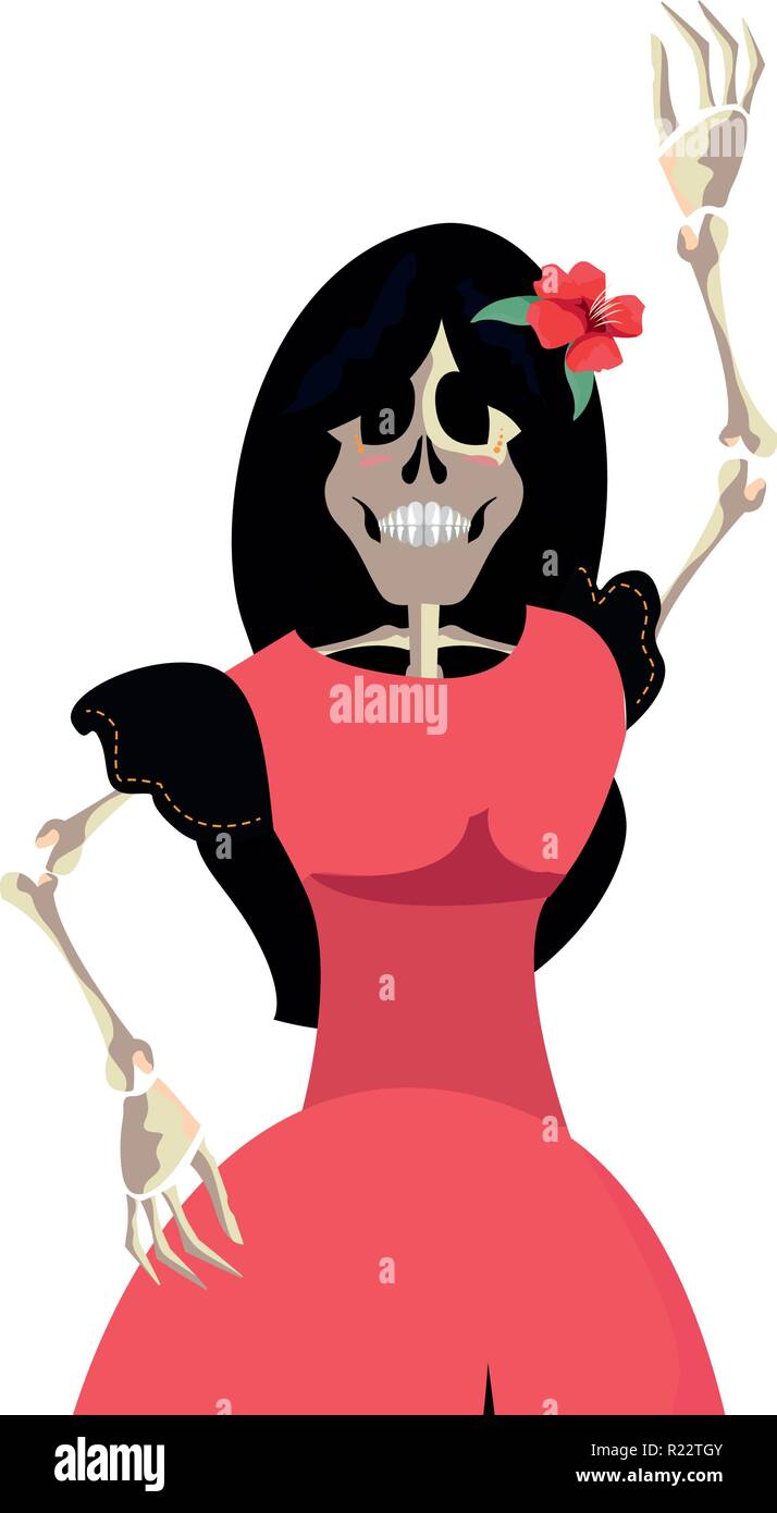 traditional catrina character day of the dead vector illustration Stock ...