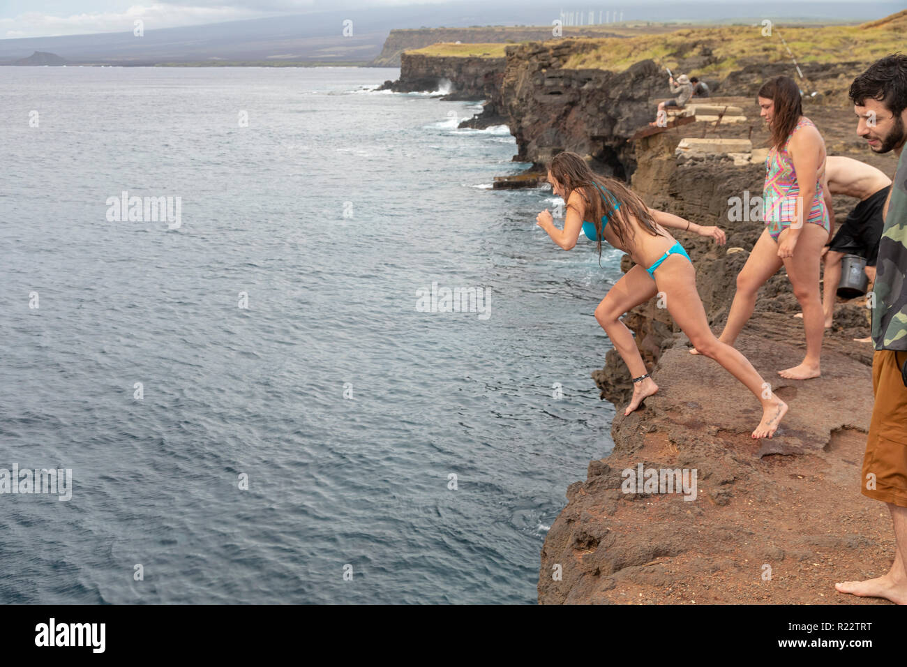 Jumping from the cliff hi-res stock photography and images - Alamy