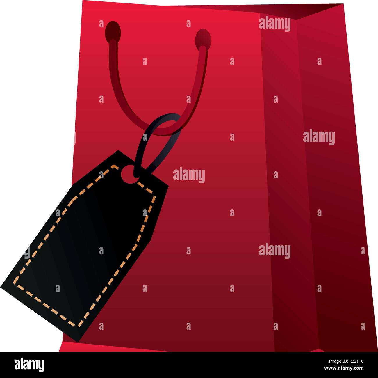 shopping bag tag price ecommerce market vector illustration vector ...