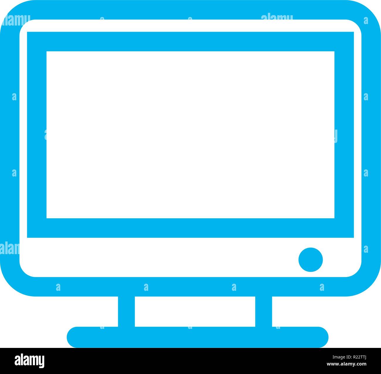 computer monitor on white background vector illustration Stock Vector ...