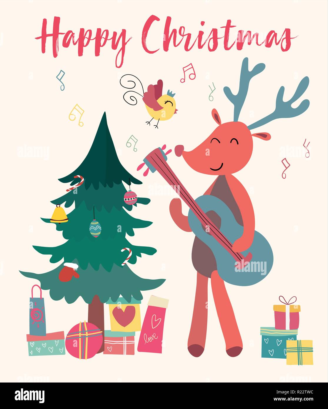 Guitar playing reindeer hi-res stock photography and images - Alamy