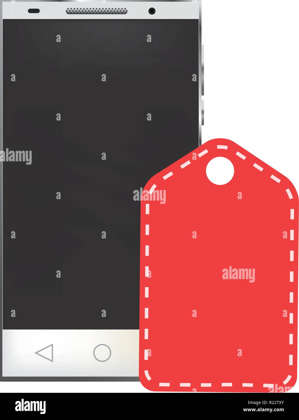 smartphone tag price market shopping vector illustration Stock Vector ...