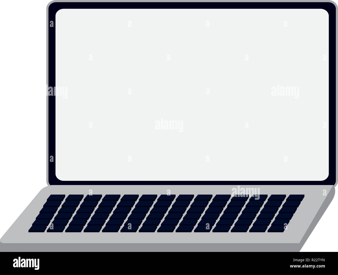 computer laptop on white background vector illustration Stock Vector ...