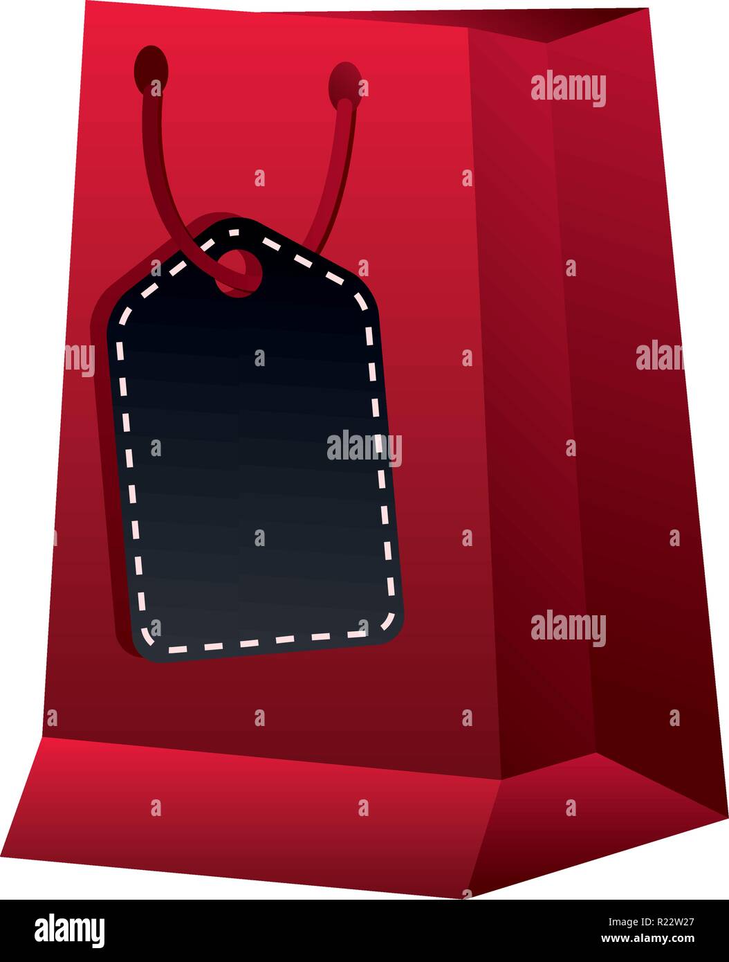 shopping bag tag price market vector illustration Stock Vector Image ...