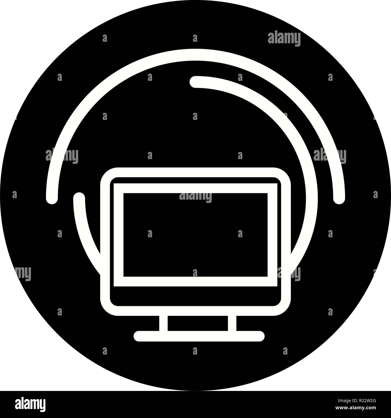 computer monitor on white background vector illustration Stock Vector ...