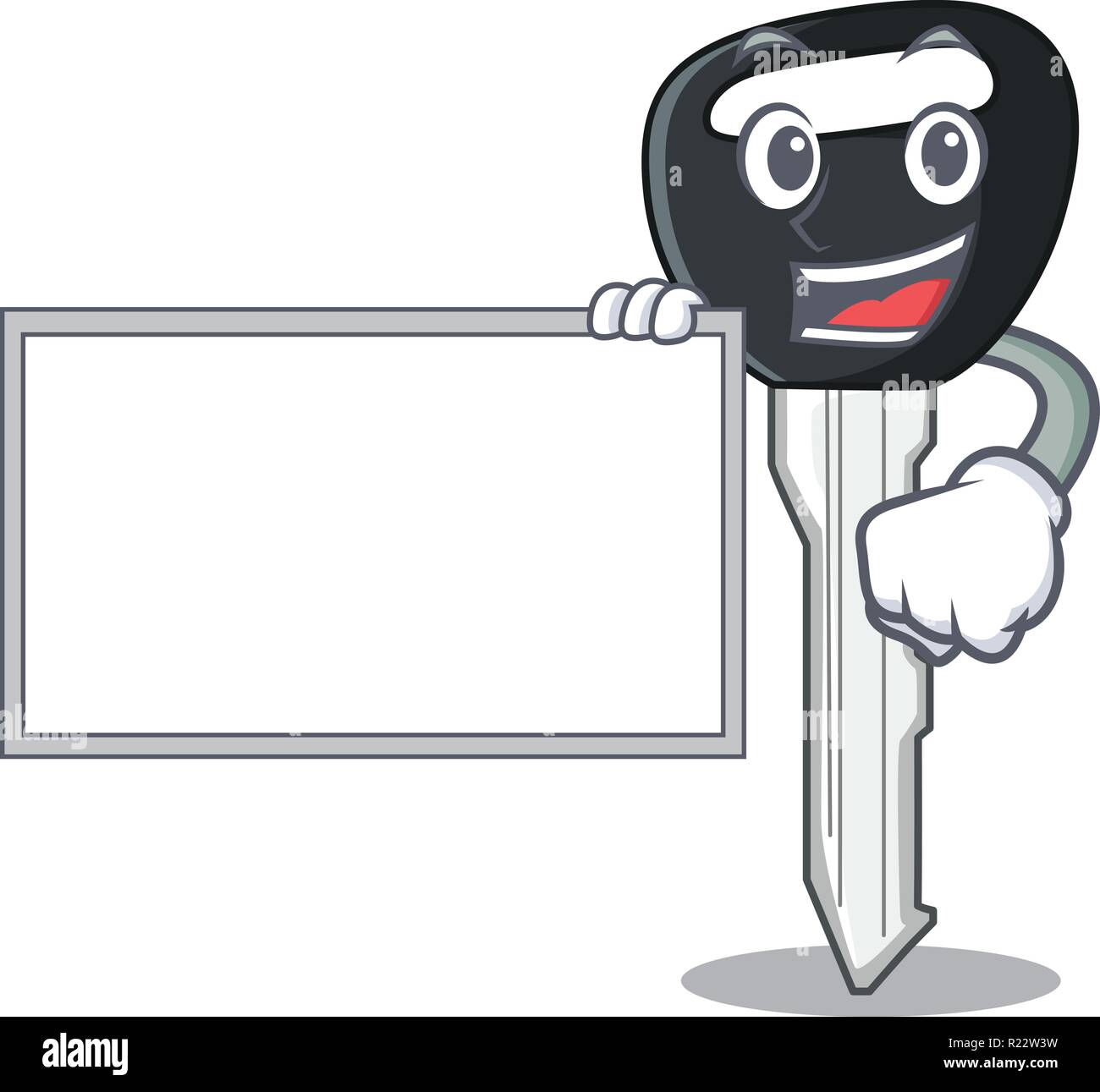 With board car keys cartoon isolatedon on shape Stock Vector Image ...