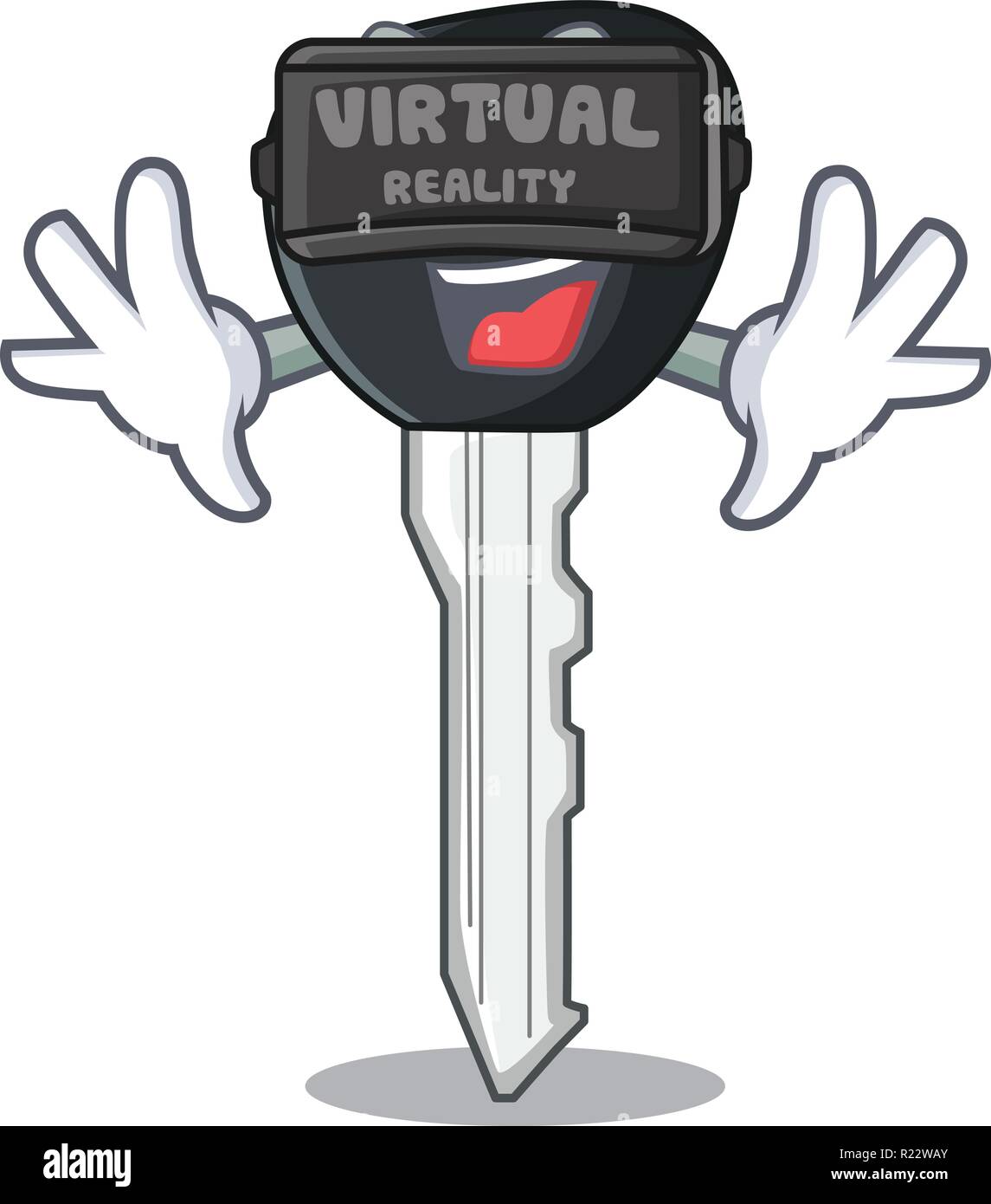 Virtual reality mascot ilustration featuring on car key Stock Vector ...