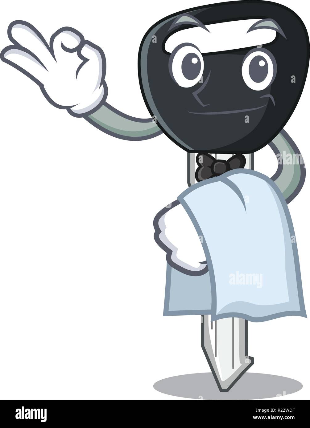 Waiter mascot ilustration featuring on car key Stock Vector Image & Art ...