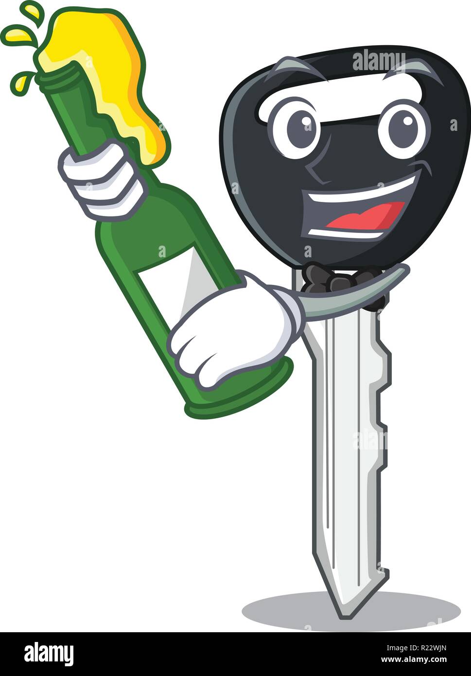 Beer bottle car keys Stock Vector Images - Alamy