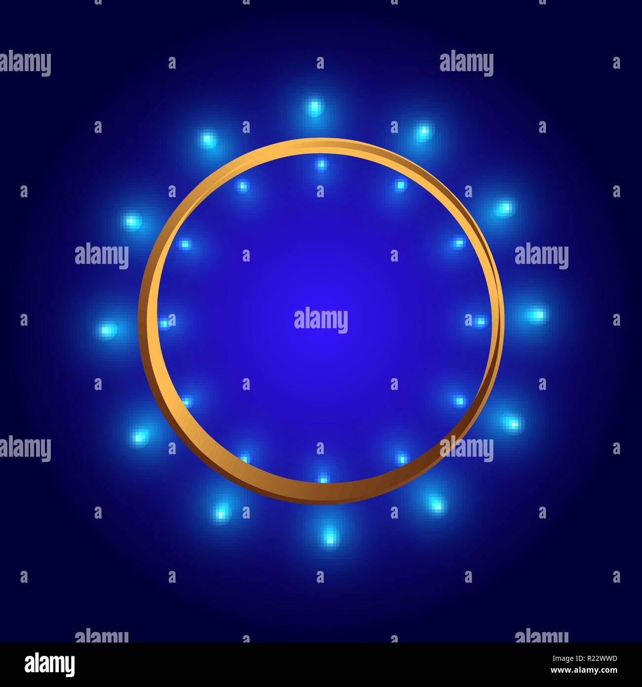 Vector Round Shiny Frame Spark Stock Photos & Vector Round Shiny Frame ...