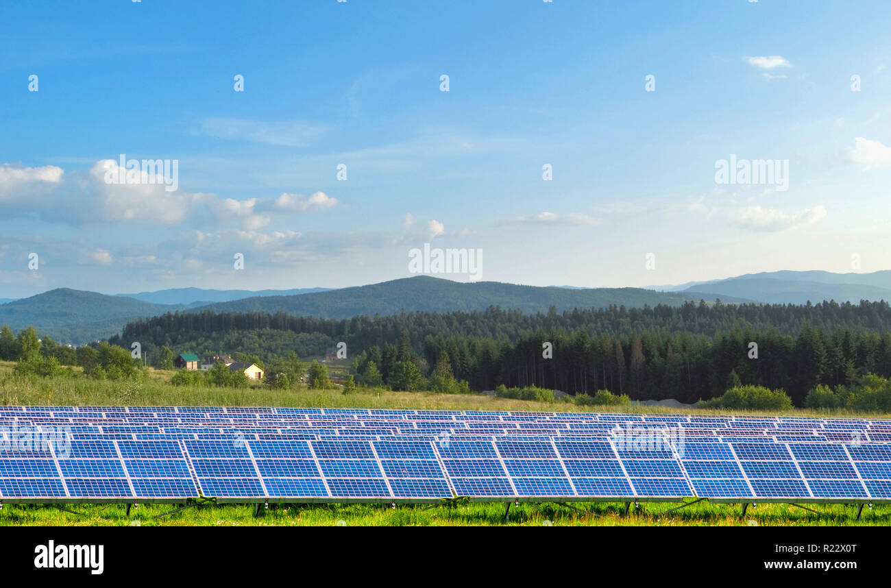 Solar panels against mountains hi-res stock photography and images - Alamy