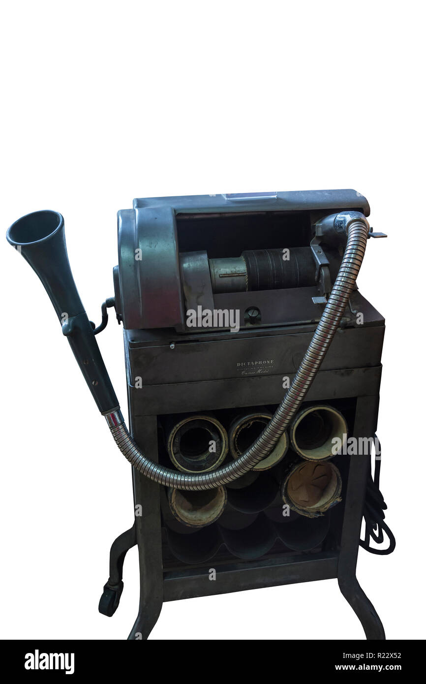 Recorder Thomas Edison beginning of the 20th century on a white ...