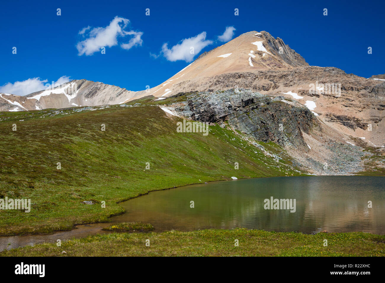 Helen Lake a popular hiking destination in Banff National Park, Alberta ...