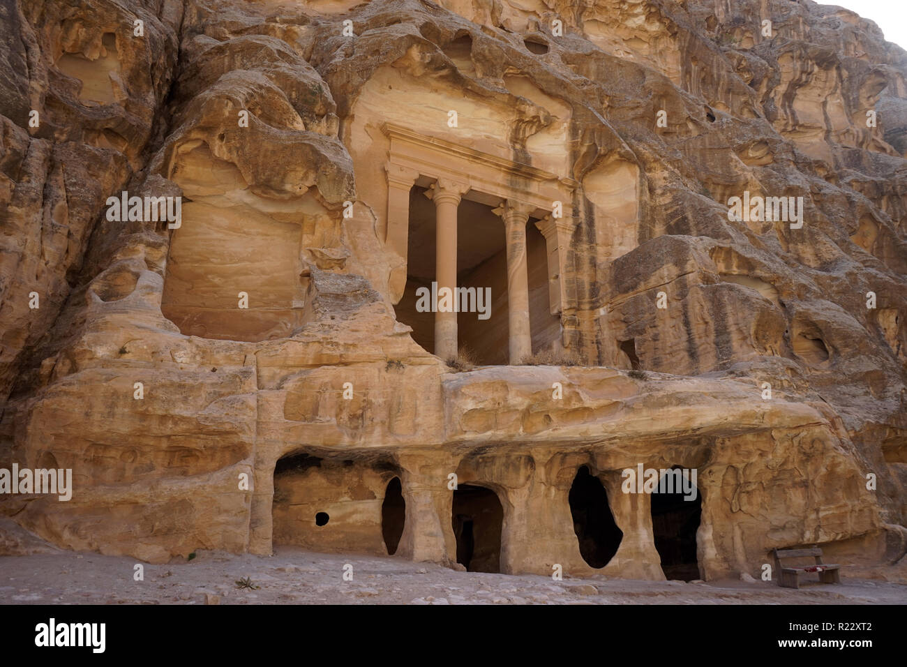 Rock temple in Small Petra, Jordan Stock Photo - Alamy