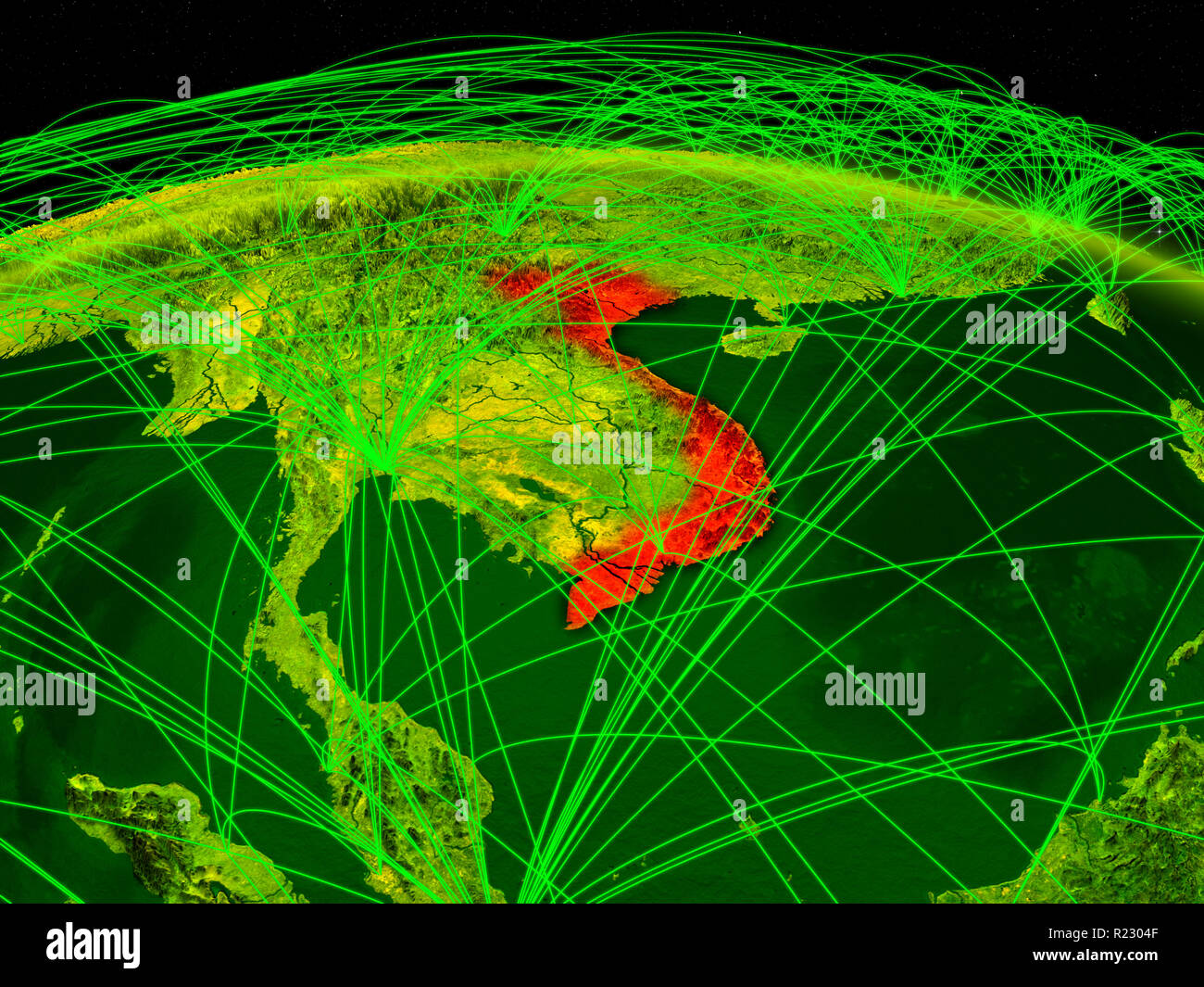 Vietnam digital map hi-res stock photography and images - Alamy