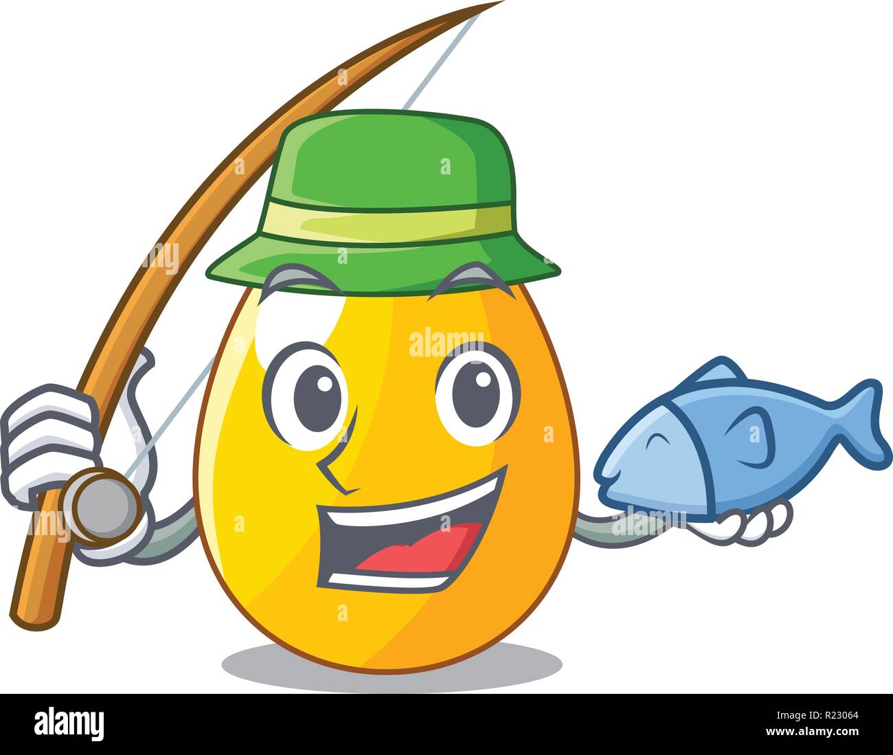 Fishing simple gold egg on design character Stock Vector Image & Art ...