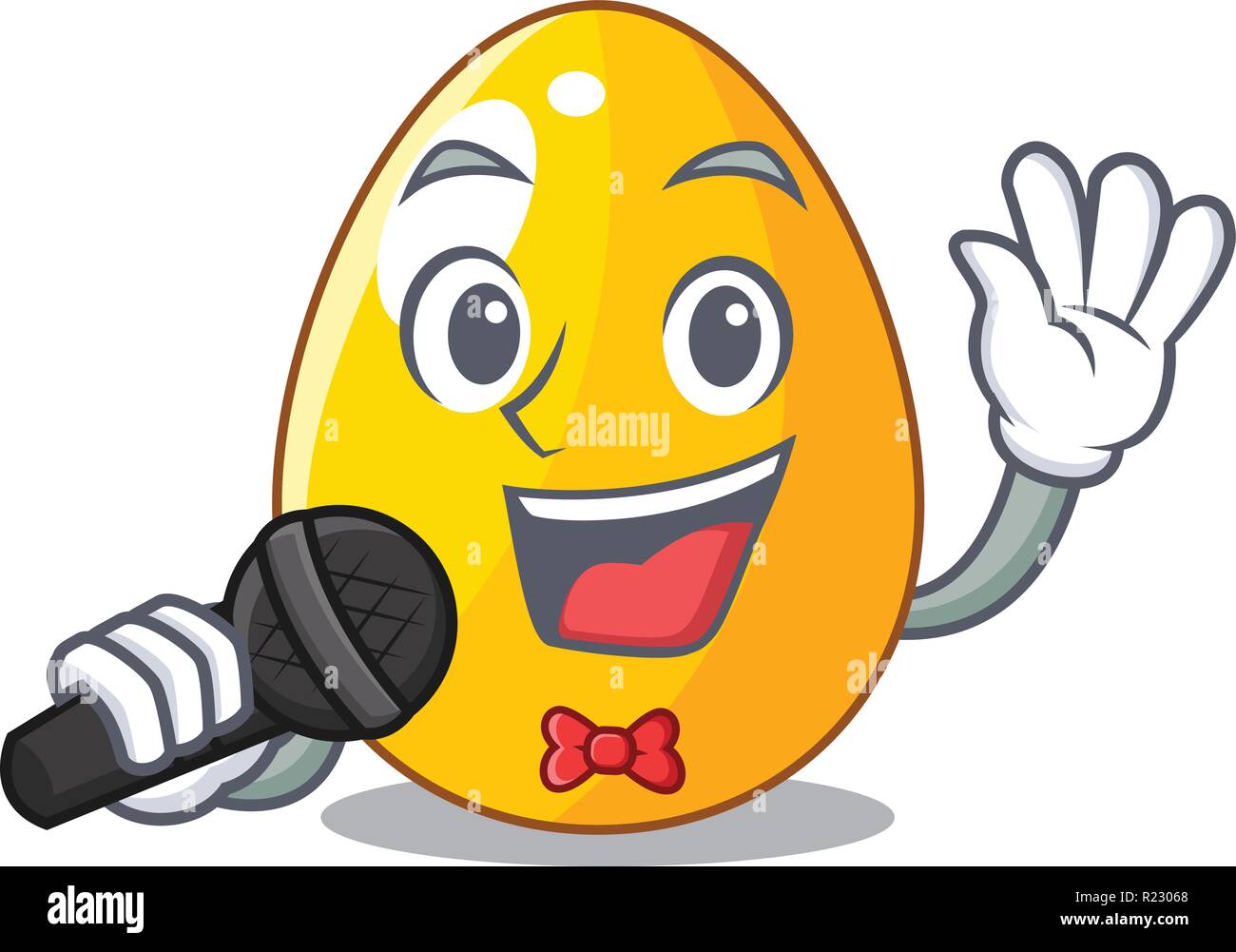 Singing simple gold egg on design character Stock Vector Image & Art ...