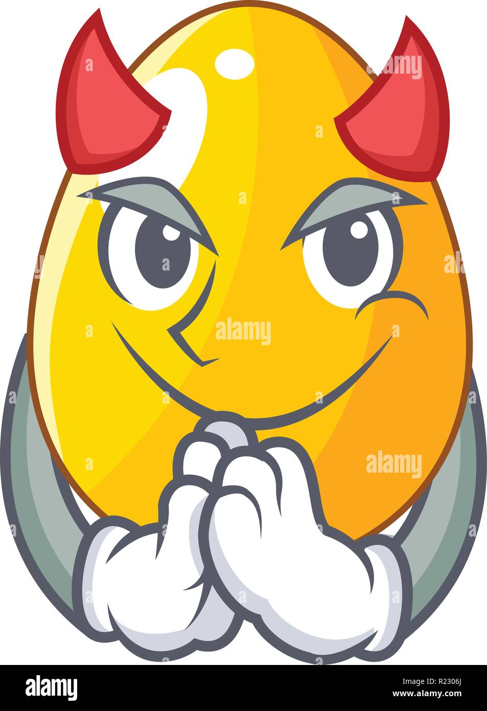 Devil simple gold egg on design character Stock Vector Image & Art - Alamy