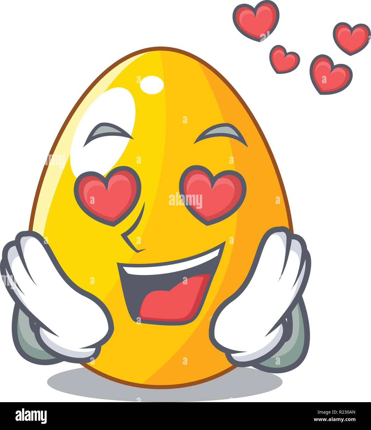 In love simple gold egg on design character Stock Vector Image & Art ...