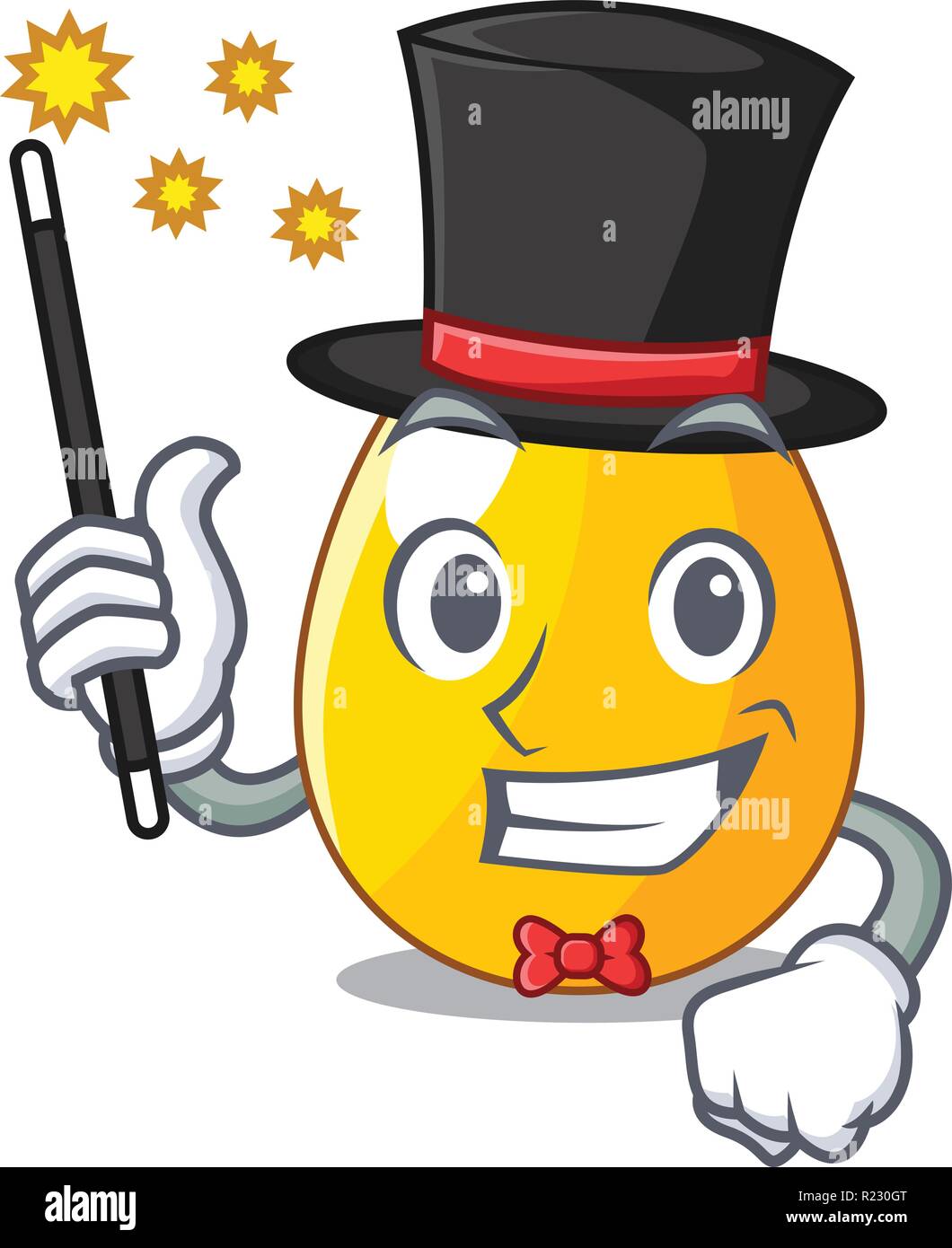 Magician golden egg with cartoon shape reflection Stock Vector Image ...