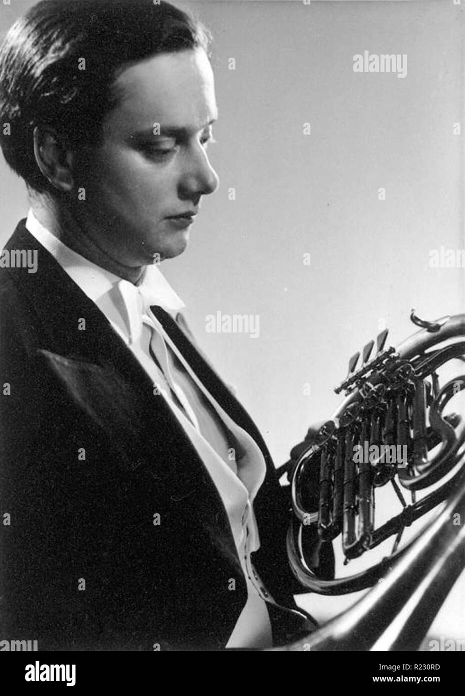 DENNIS BRIAN (1921-1957) Promotional photo of English horn player about ...