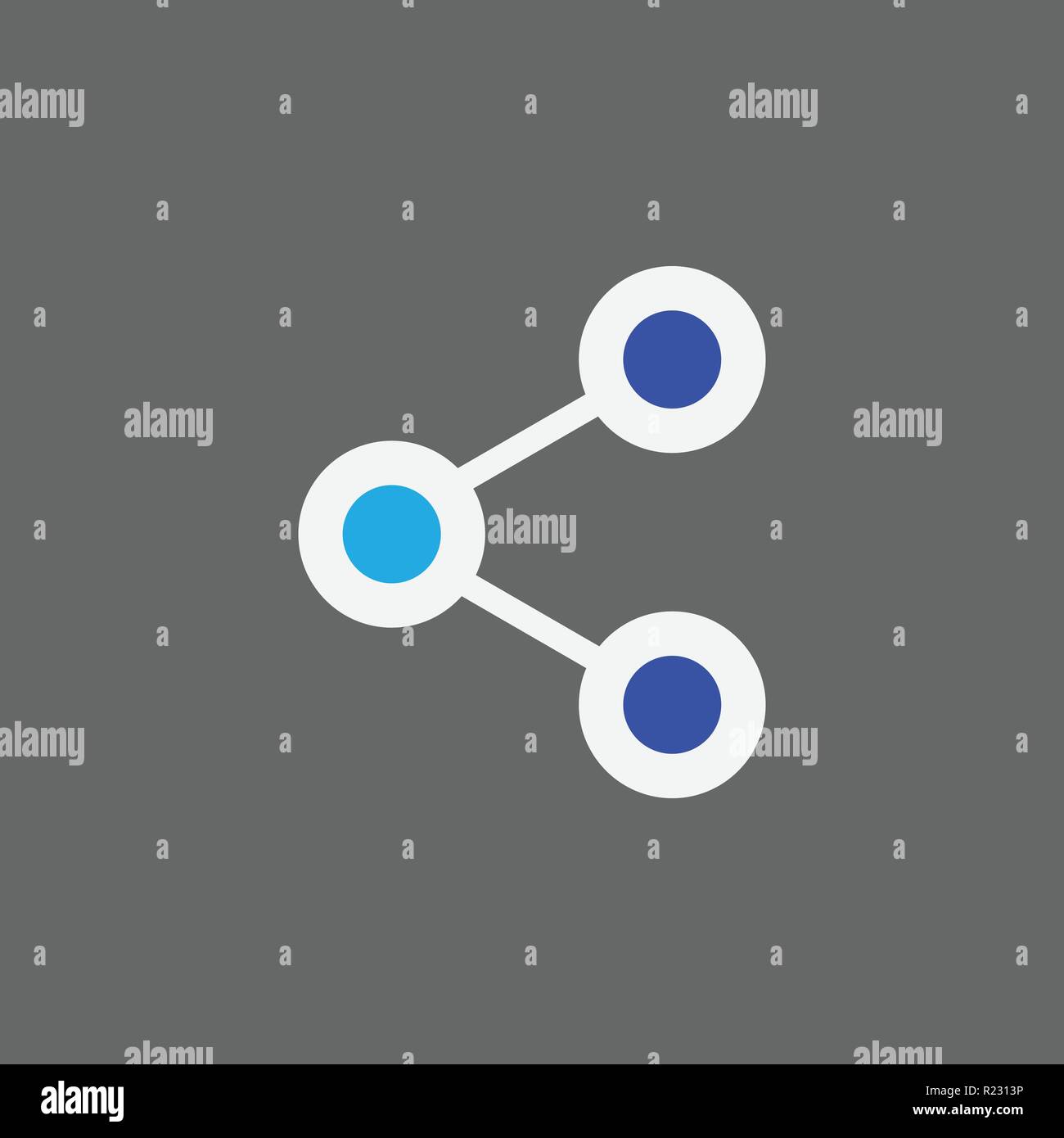 Share icon. Connection vector sign. Vector illustration. Flat design ...