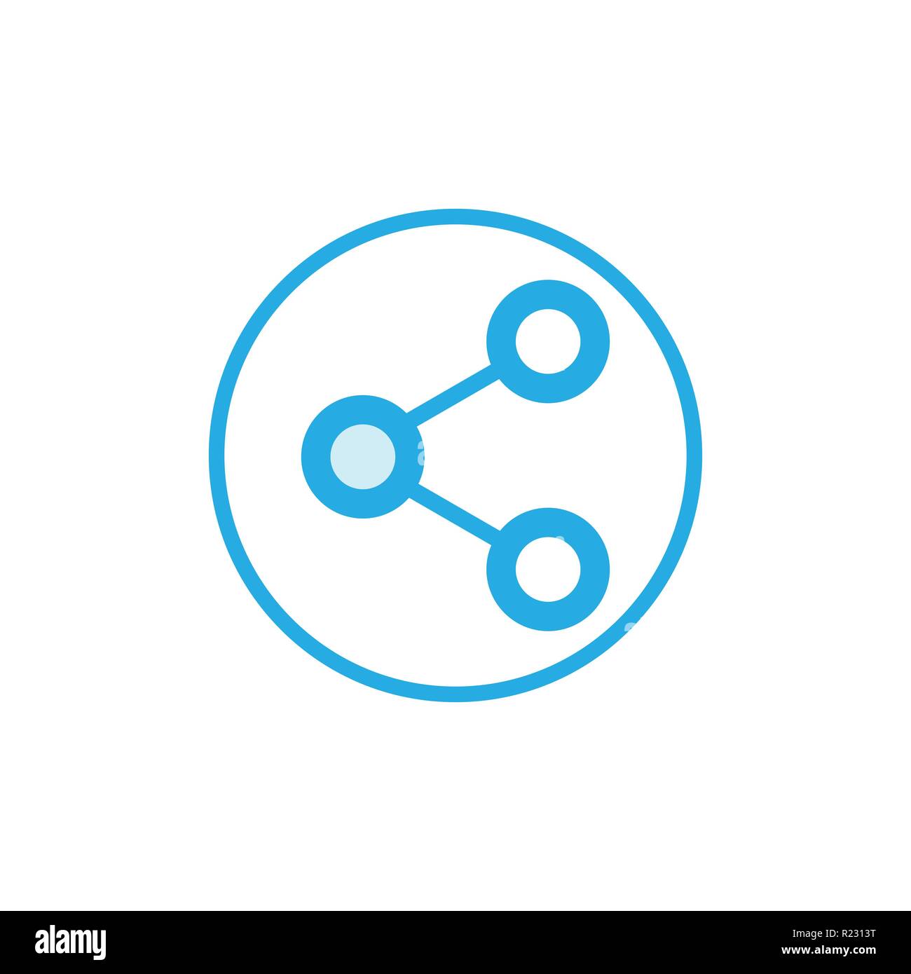 Share icon. Connection vector sign. Vector illustration. Flat design ...