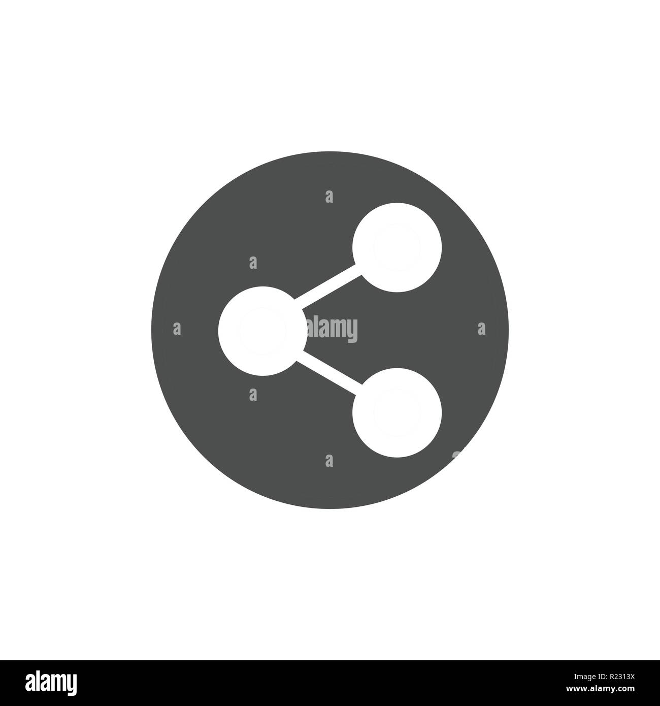 Share icon. Connection vector sign. Vector illustration. Flat design ...