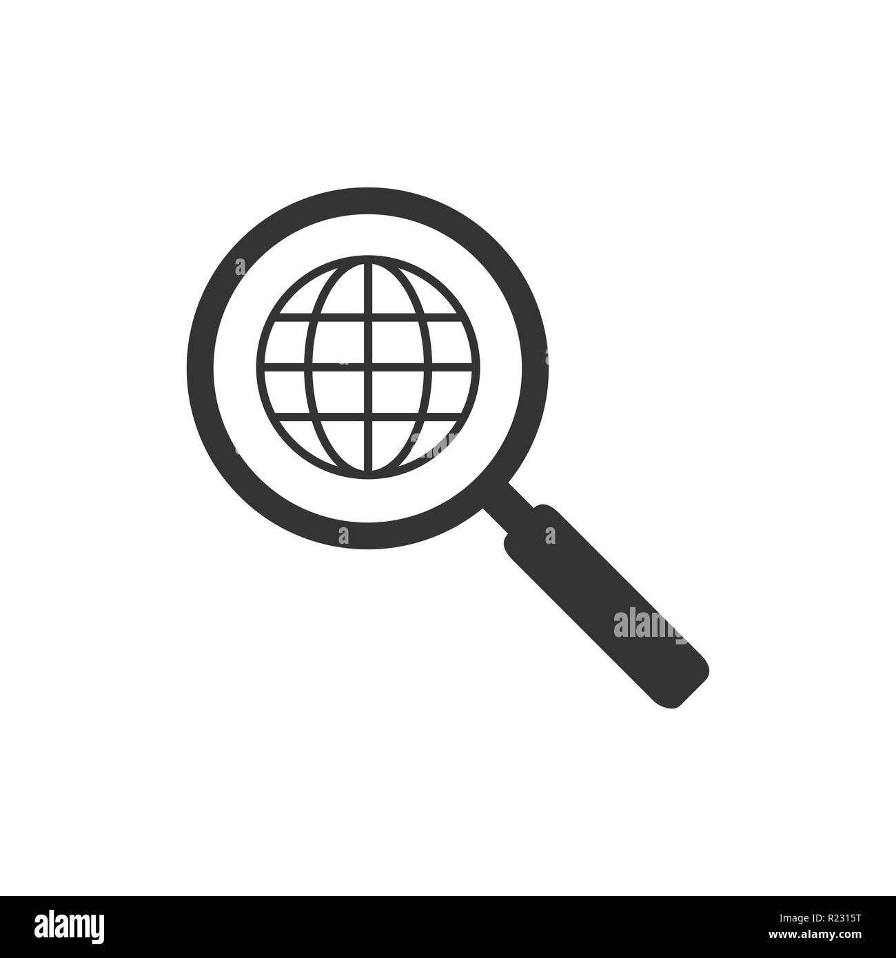 Magnifier pictogram Black and White Stock Photos & Images - Alamy